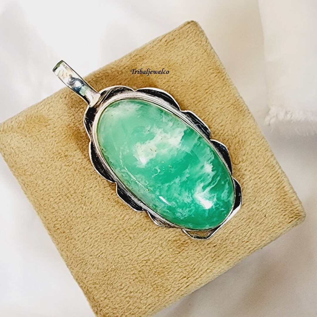 Variscite Pendant 925 Sterling Silver Pendant Variscite Gemstone ...