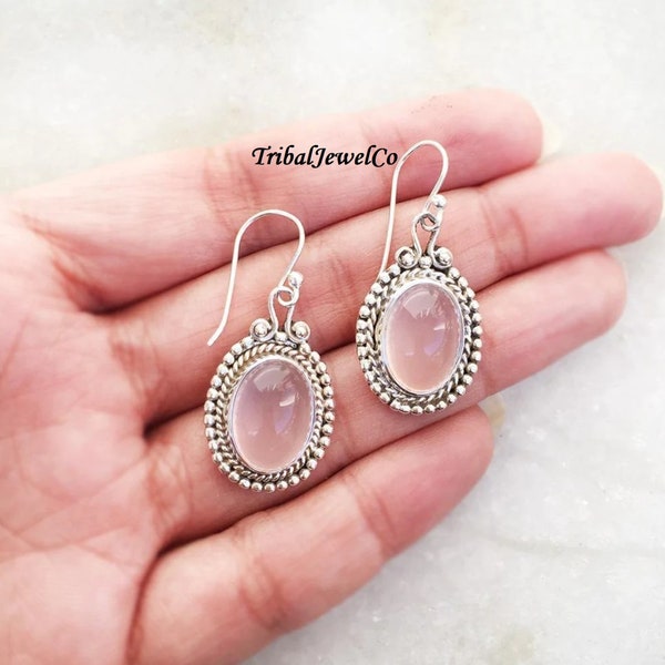 Shop Rose Quartz Earrings - Etsy
