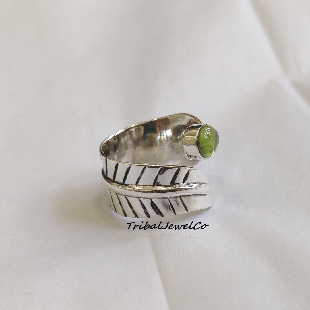 Shining Peridot Ring, Silver Handmade Ring, 925 Sterling Silver ...