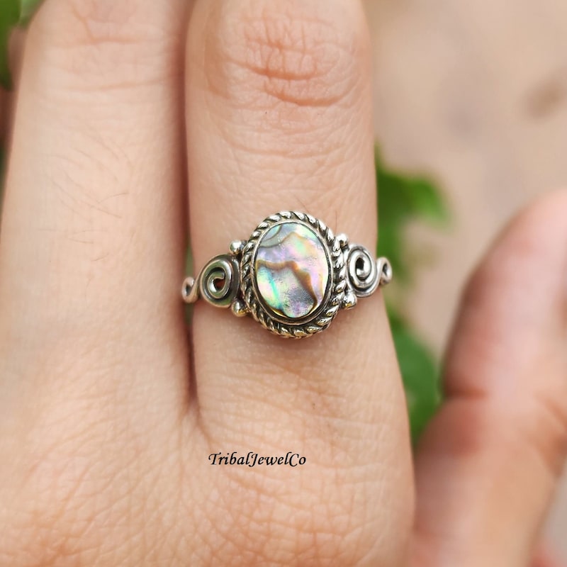 Abalone Wedding Ring - Etsy