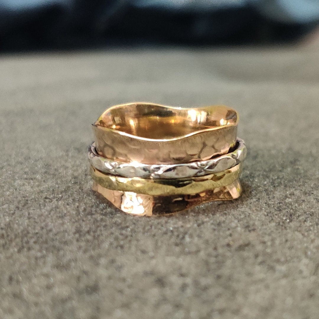 Sterling Silver Spinner Ring: Handmade Meditation Worry Ring - Etsy