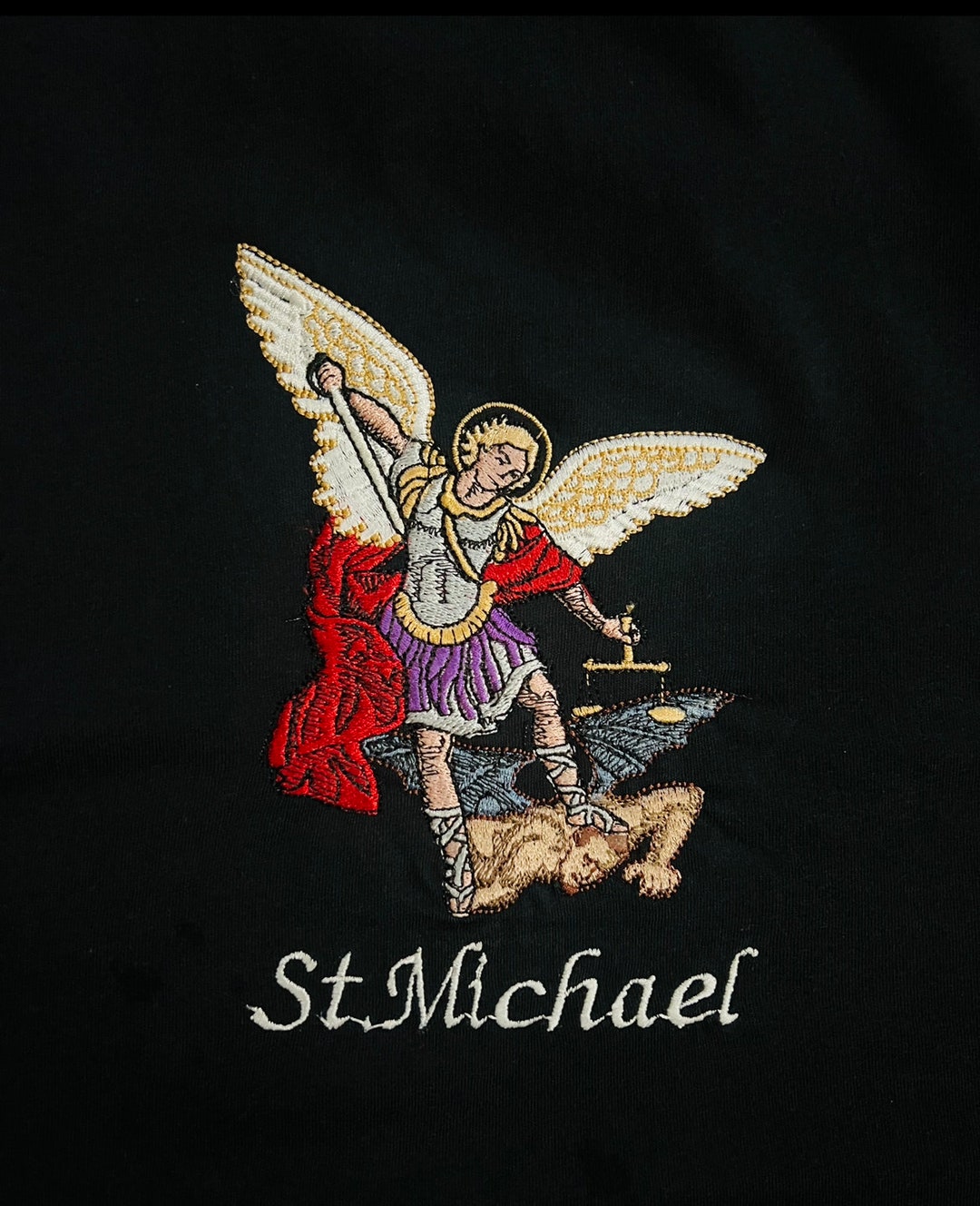 Saint Michael the Archangel Shirt Catholic Faith Embroidered Womans ...