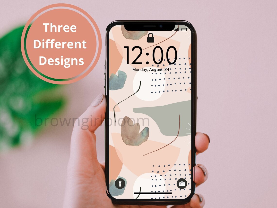 Digital Abstract Boho Wallpaper Boho Lock Screen Wallpaper Phone ...