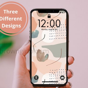 Digital Abstract Boho Wallpaper Boho Lock Screen Wallpaper Phone ...