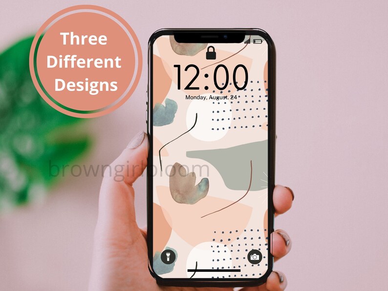 Digital Abstract Boho Wallpaper Boho Lock Screen Wallpaper Phone ...