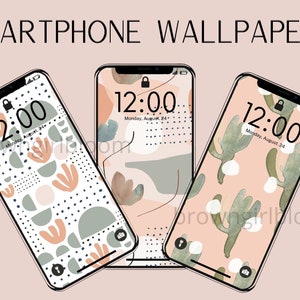 Digital Abstract Boho Wallpaper Boho Lock Screen Wallpaper Phone ...