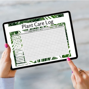 Plant Care Log | Plant Care Tracker | Plant Water and Fertilizer Log ...