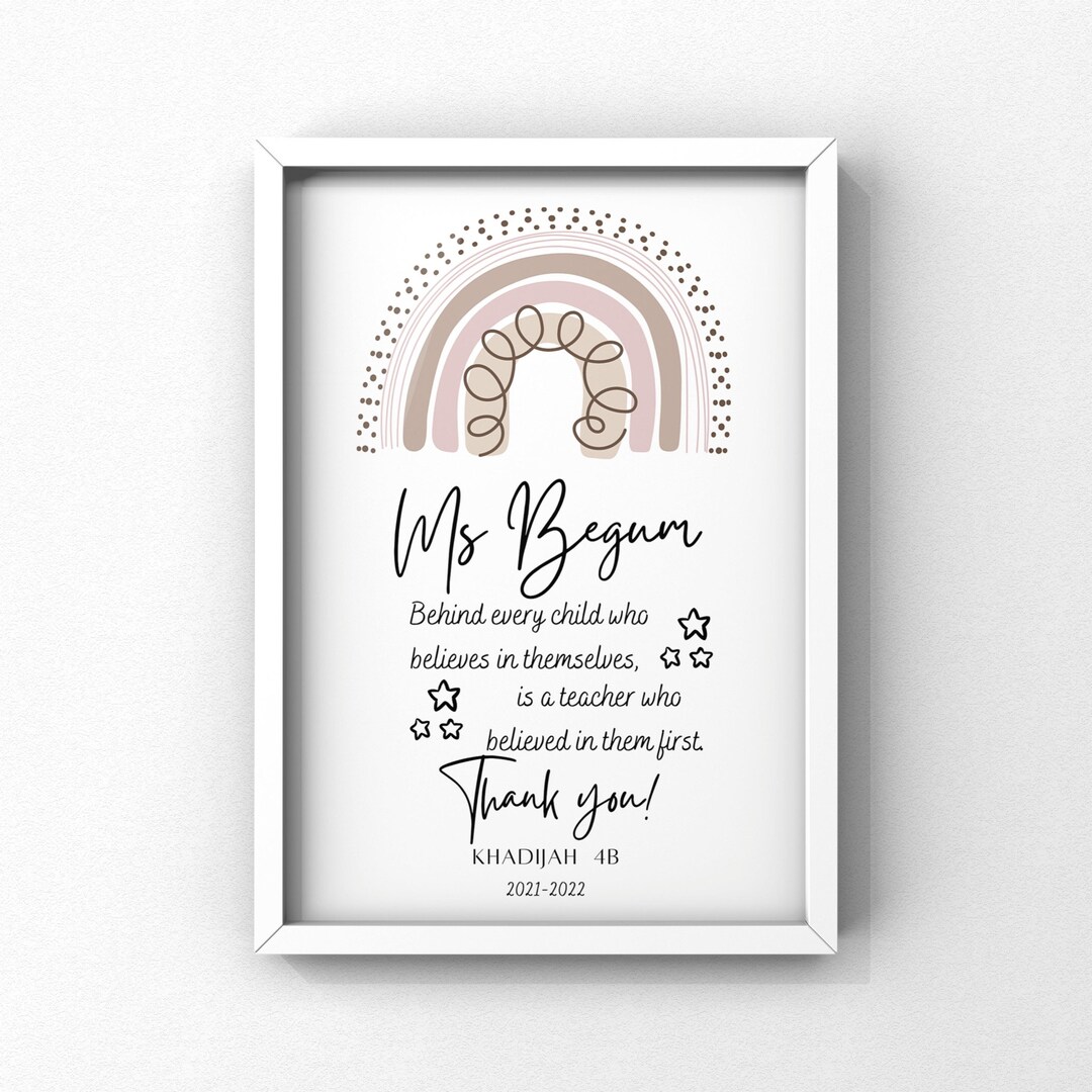 Teacher Print End of Year Teacher Gift. - Etsy