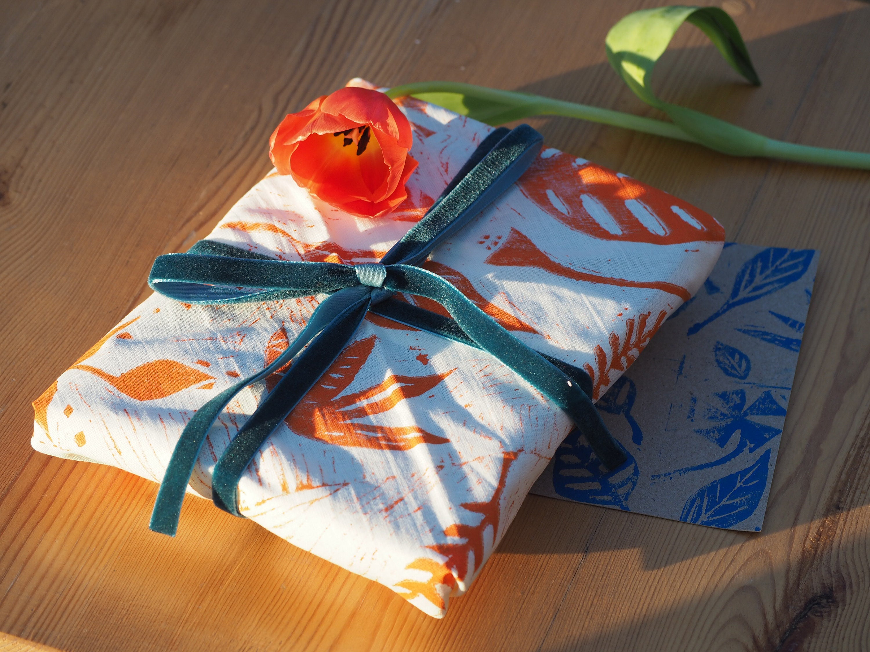 Handprinted Reusable Fabric Wrapping Cloths | Etsy