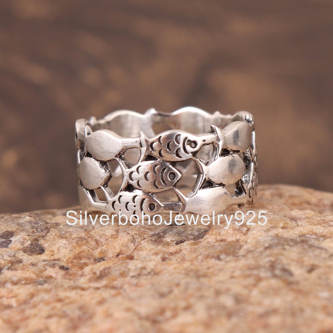 Enamel Fish is Swimming Upstream,gift for Her and Him , 925 Sterling ...