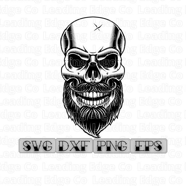 Bearded Skull - Etsy