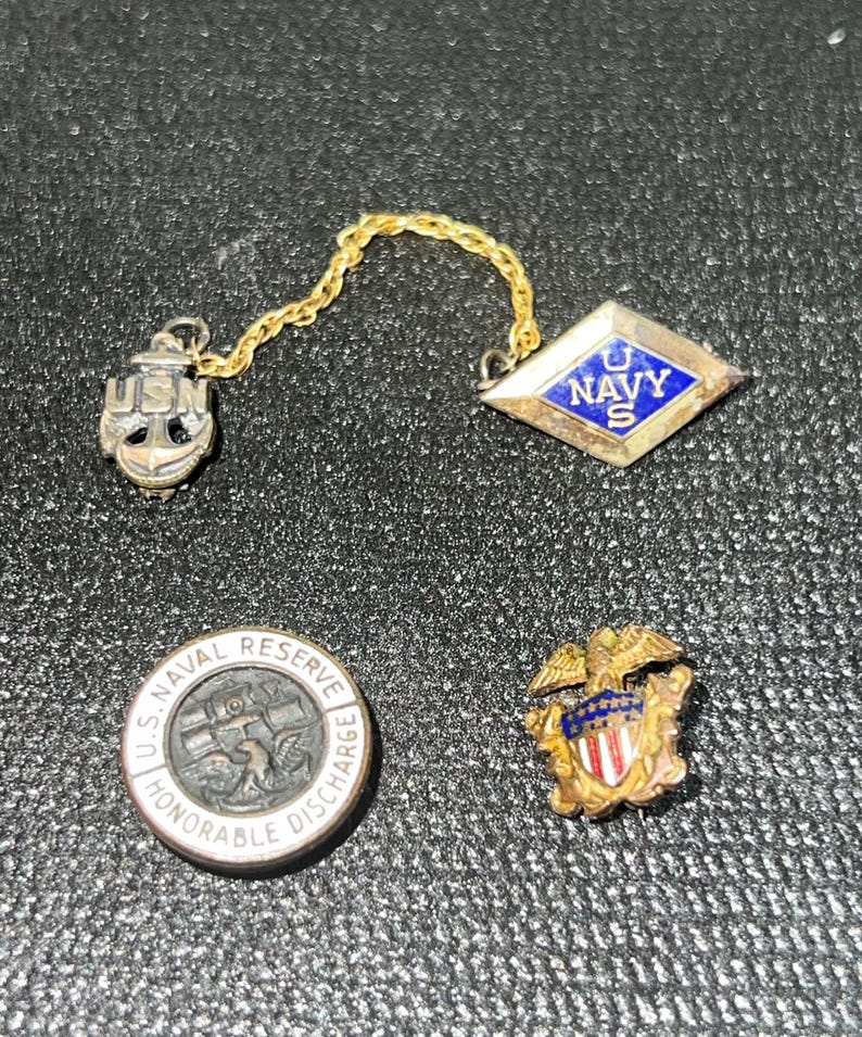 Vintage US Navy Pins - Etsy