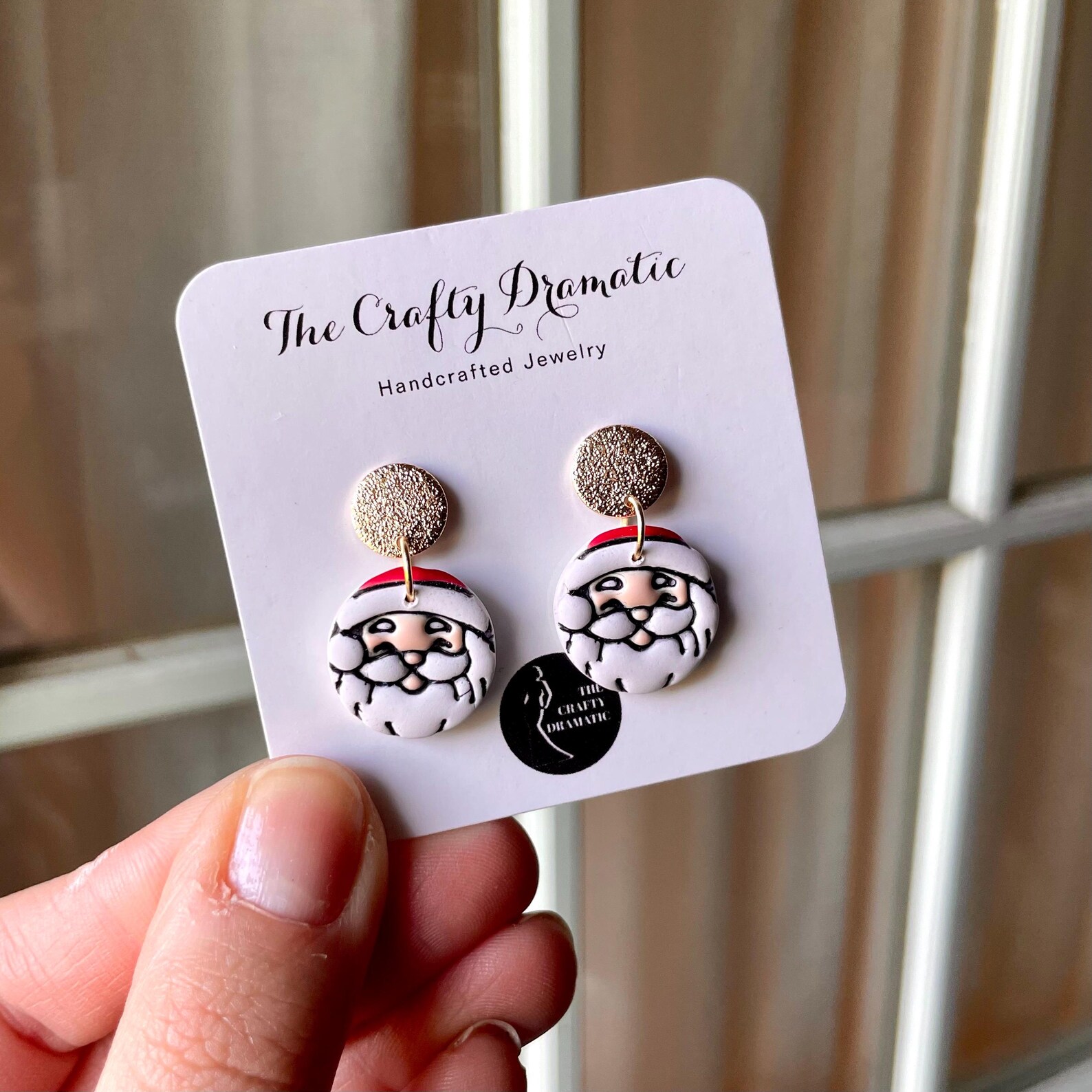 Christmas Clay Studs, Holiday Jewelry, Stud Packs, Santa Stud Earrings ...