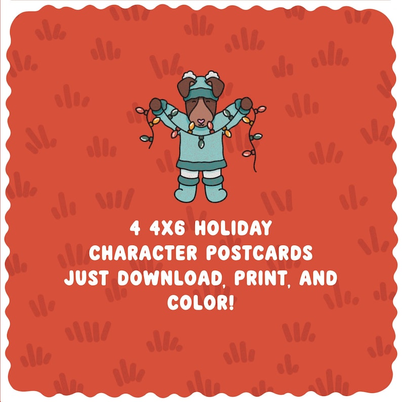 Holiday Postcards 4x6 Printable Digital Download - Etsy