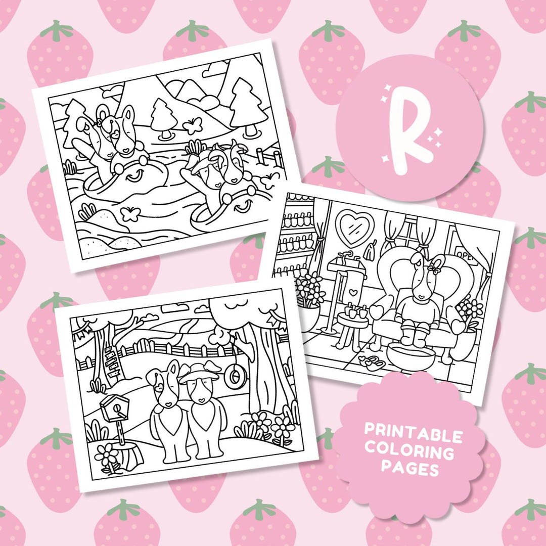 Summer Sunshine Printable Coloring Pages - Etsy