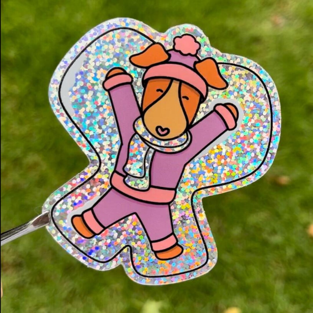 Glitter Murphy Snow Angel Waterproof Vinyl Sticker - Etsy