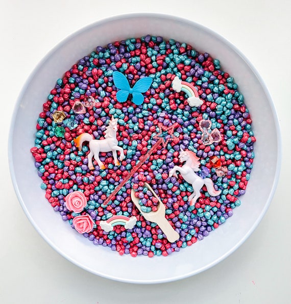 Unicorn Sensory Bin Pour & Play Pack - Etsy