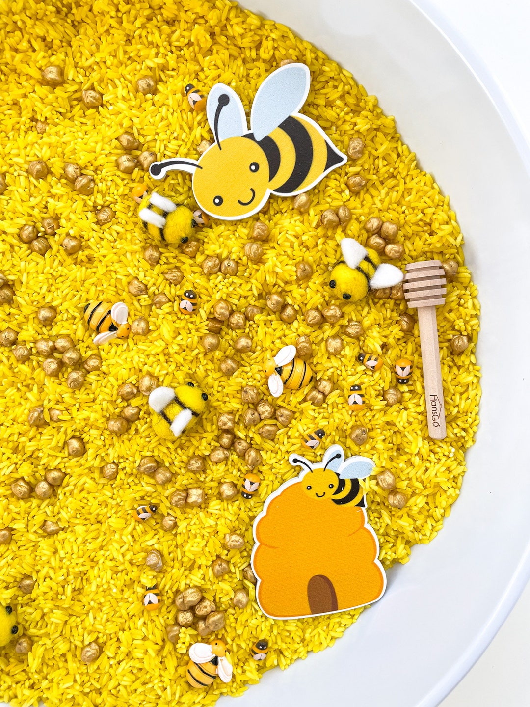 Bumble Bee Sensory Bin Play Pack - Etsy