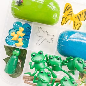 5 Green & Speckled Frogs Playdough Kit - Etsy