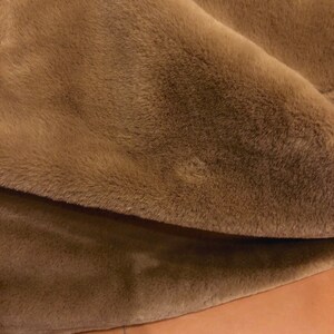 Faux Fur Fabric Tan Coffe Brown Short Pile Eco Plush for - Etsy