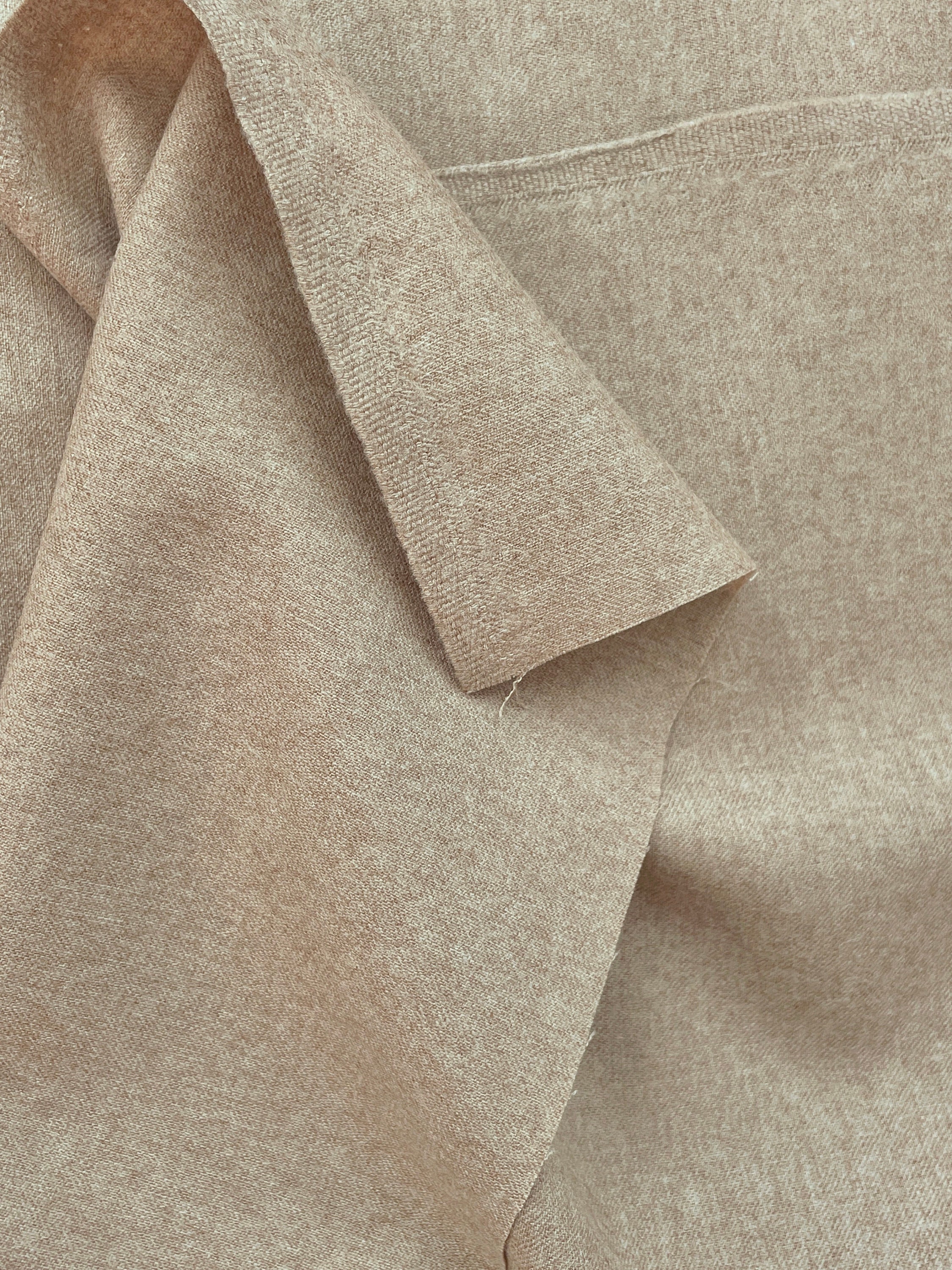 Wool FLANNEL Fabric BEIGE Sand Suiting Made in Italy for - Etsy