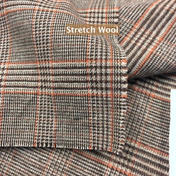 Plaid Wool Fabric - Etsy