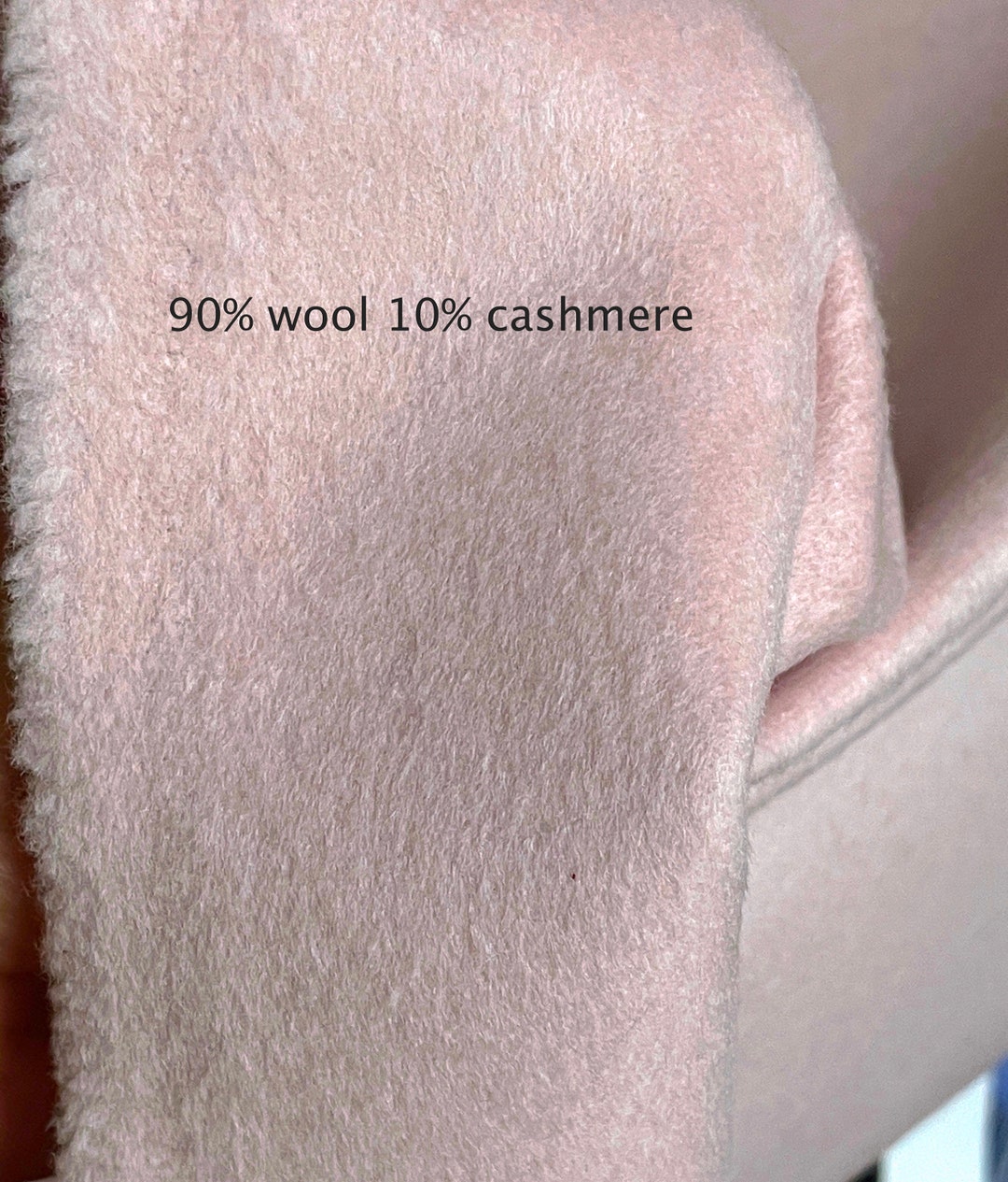 Pink Wool CASHMERE Blend Fabric Baby Blush Rose Coating - Etsy