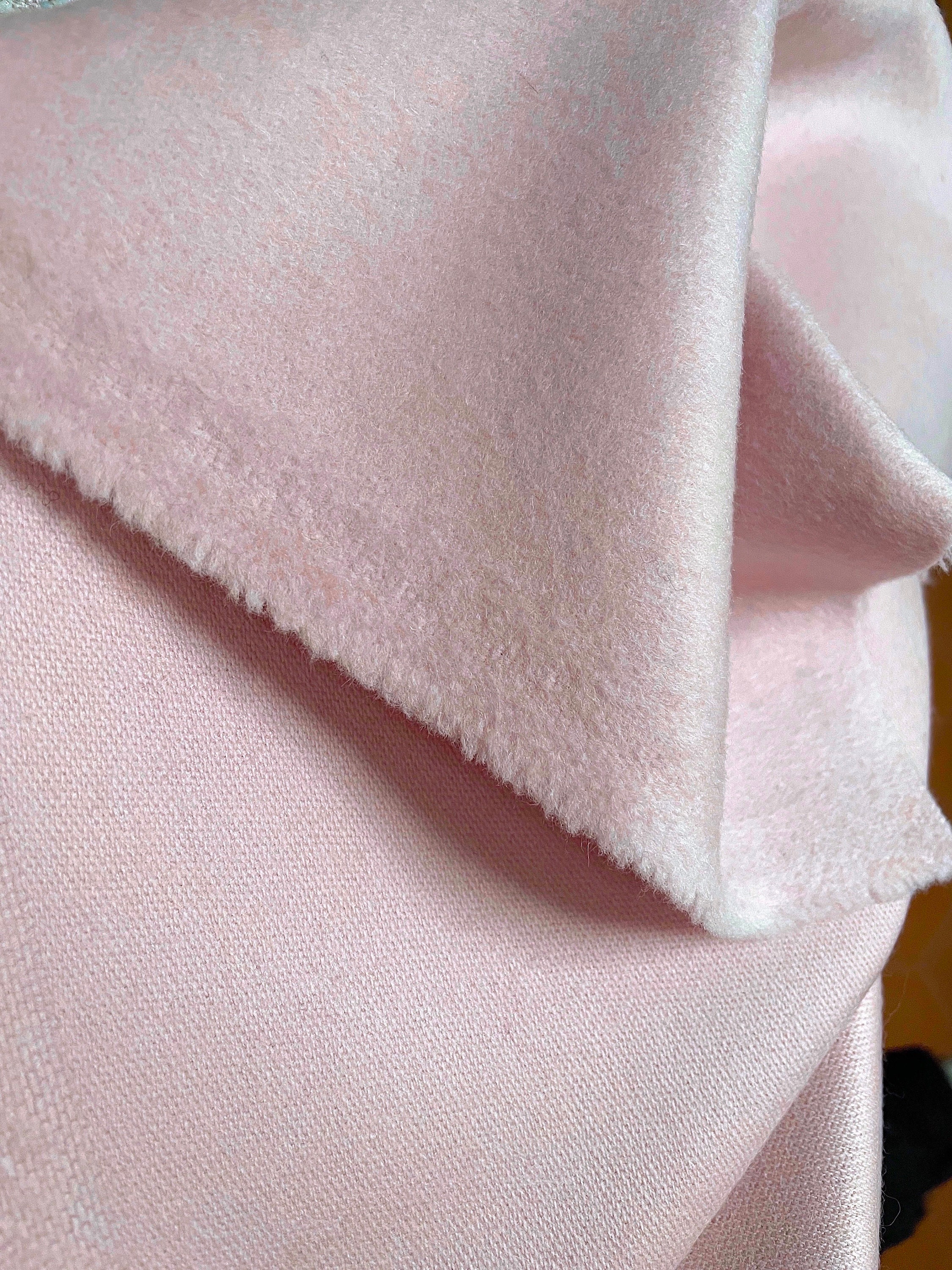Pink Wool CASHMERE Blend Fabric Baby Blush Rose Coating - Etsy