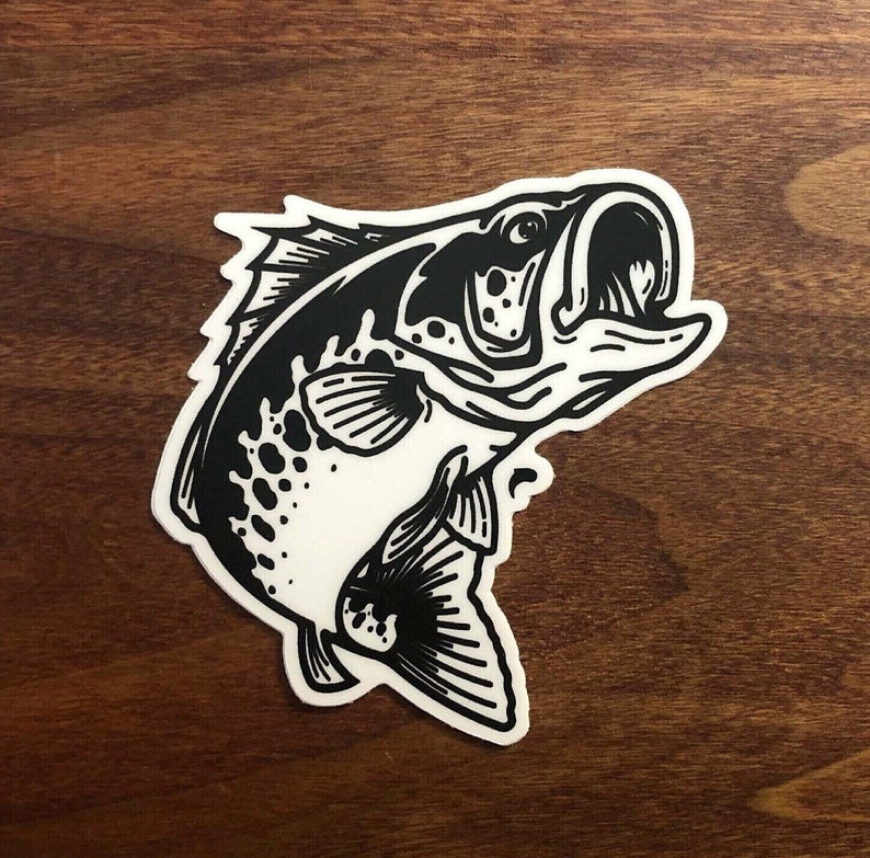 Largemouth Bass Sticker - High-quality Fishing Sticker, Father Gift ...