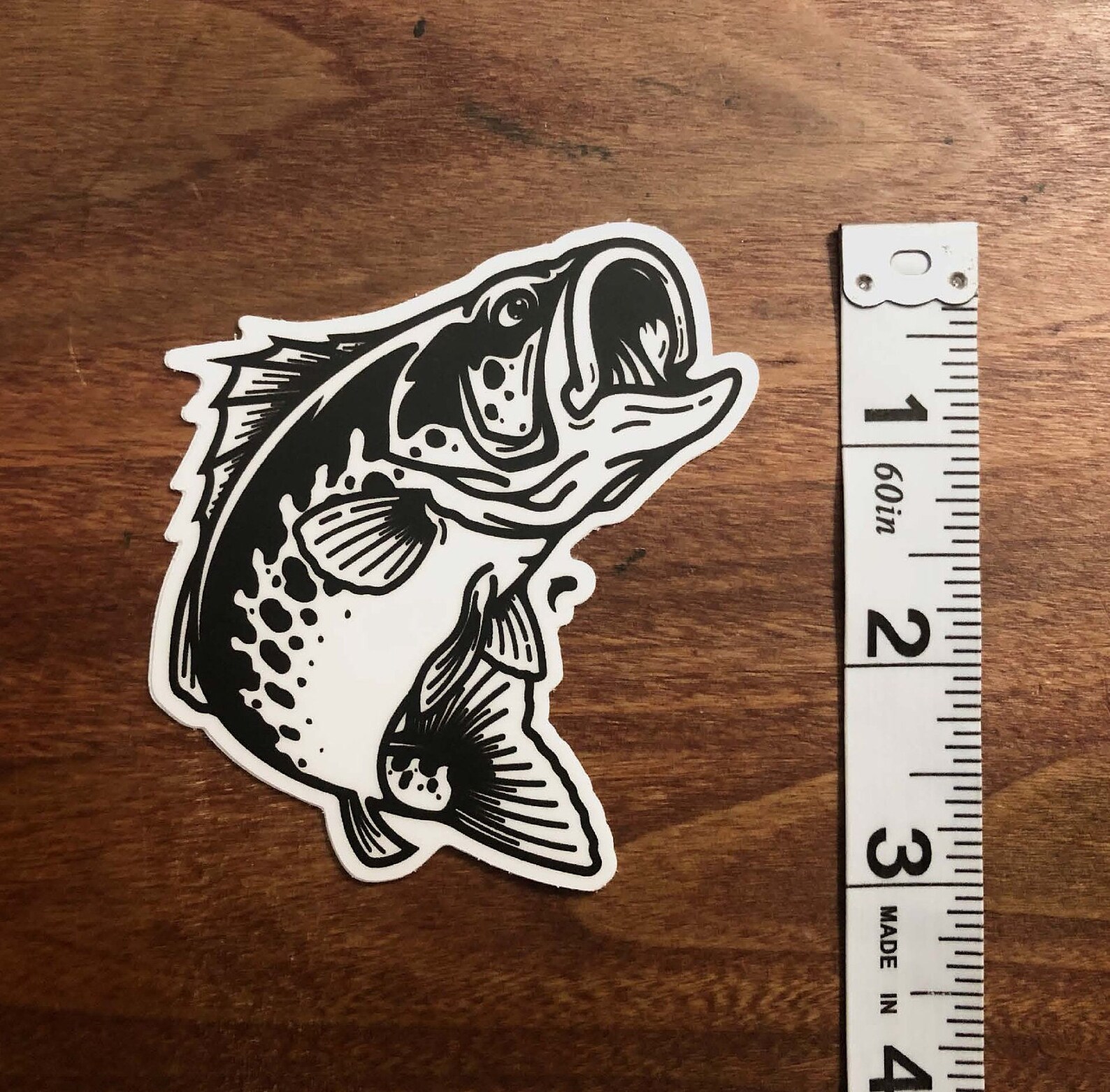 Largemouth Bass Sticker - High-quality Fishing Sticker, Father Gift ...