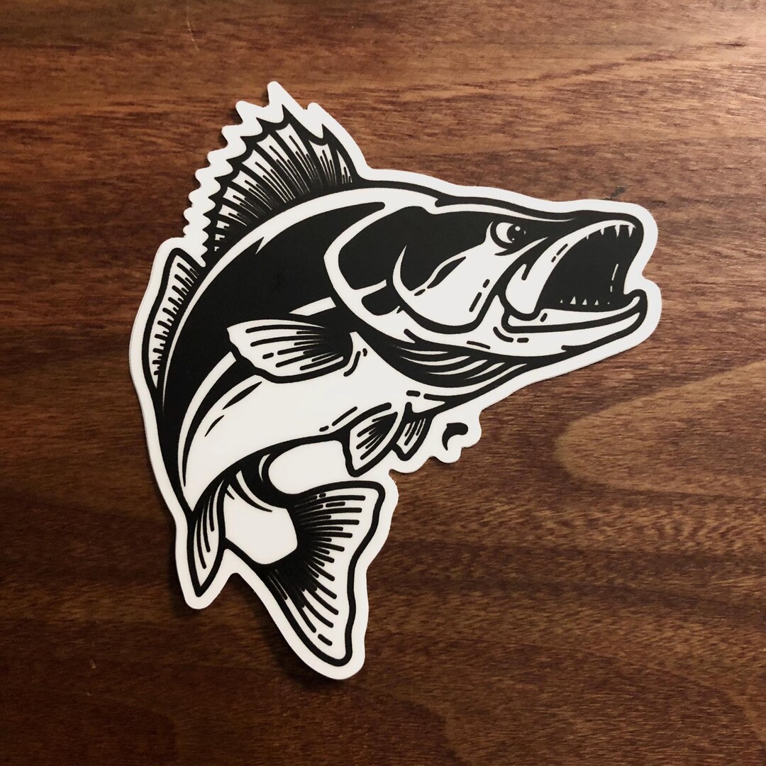 Walleye Sticker - High-quality Fishing Sticker, Father Gift, Fishing ...