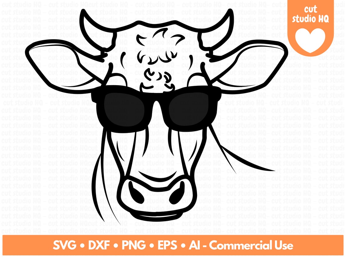 Cow Head SVG, Cow Head Png, Cow Head Dxf, Cow Head Eps, Cow Head Vector ...