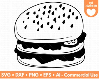 Cheeseburger SVG, Hamburger Svg, Burger SVG, Fast Food SVG, Food ...