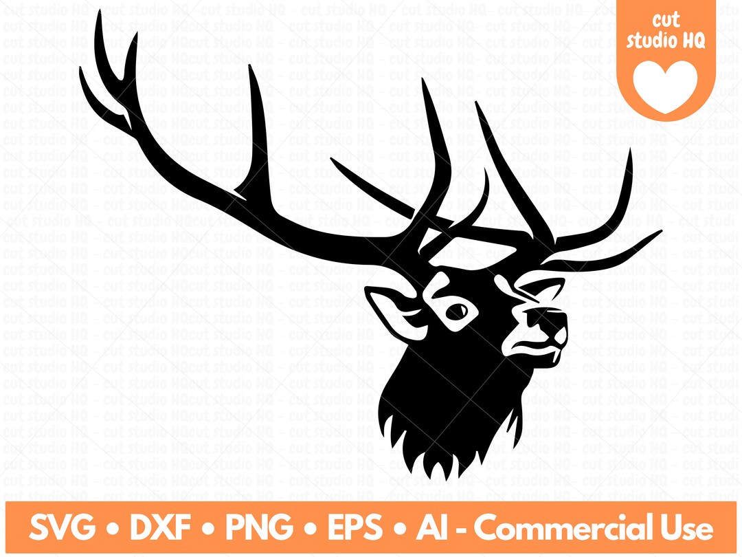 Vector Red Deer, Svg, Dxf, Ai, Eps, Pdf, Png, Jpg Download, Digital ...