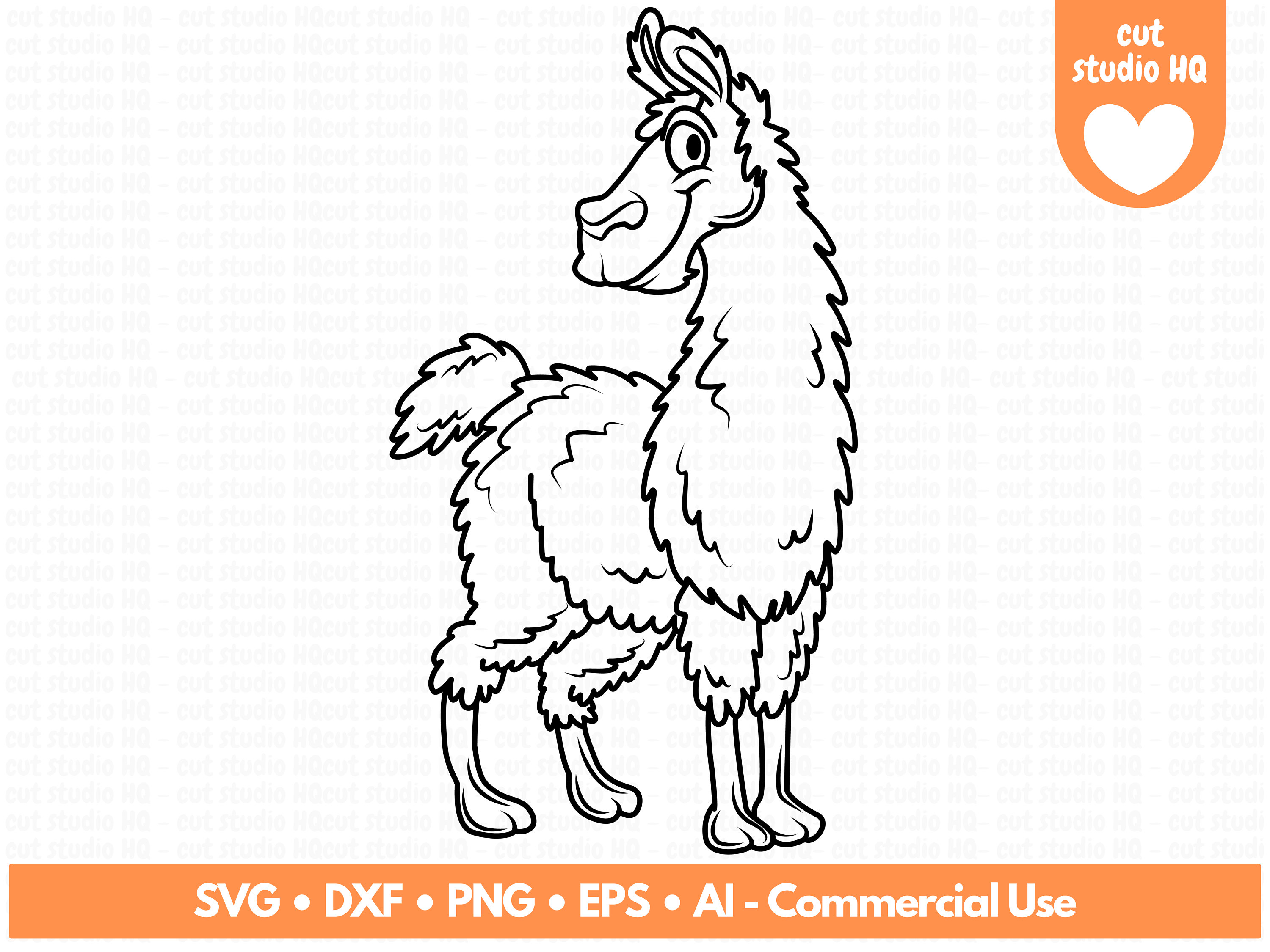 LLAMA SVG, Funny Llama Svg Cut Files Clipart, Silhouettes Dxf File ...