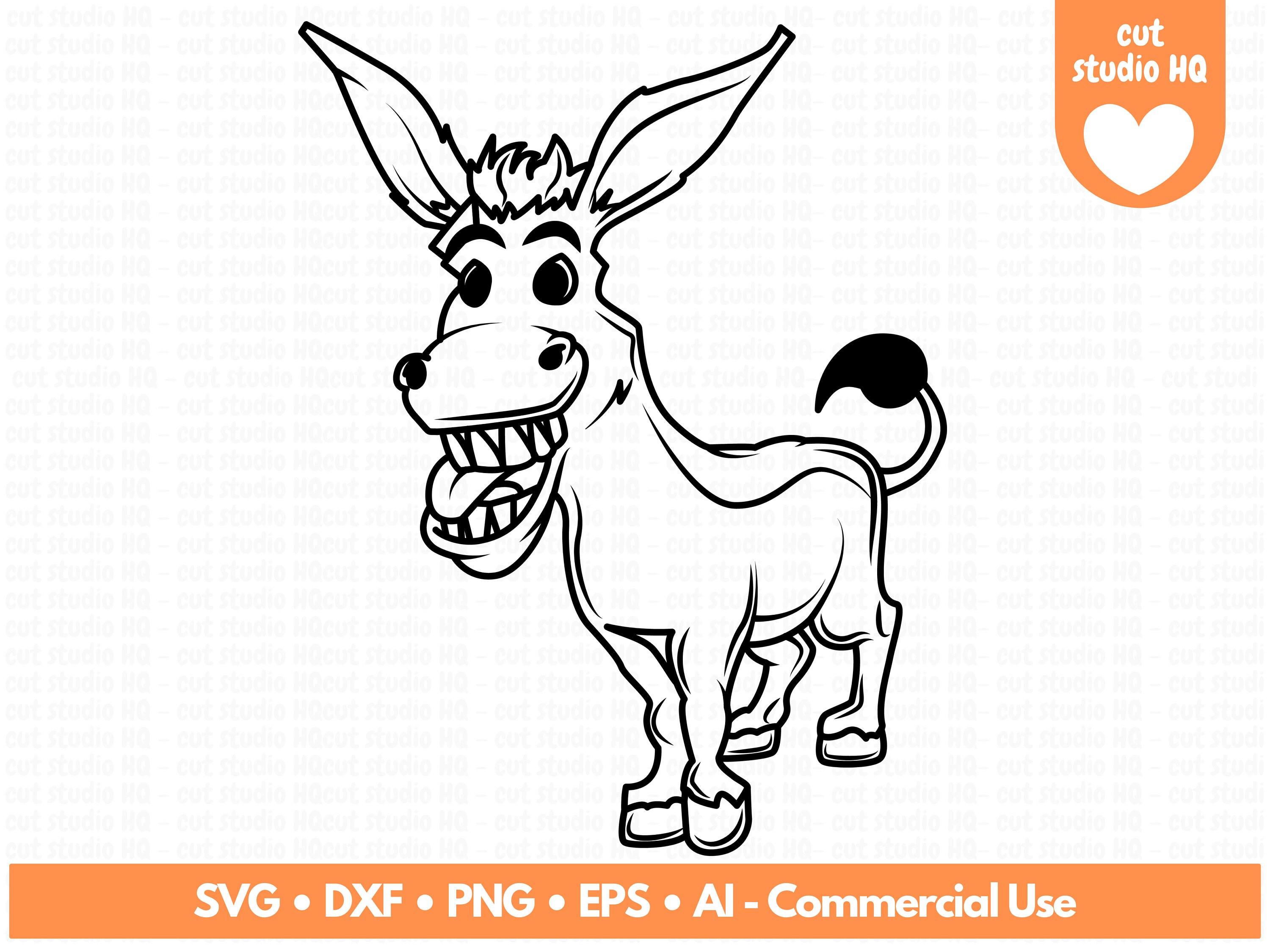 Laughing Donkey Vector