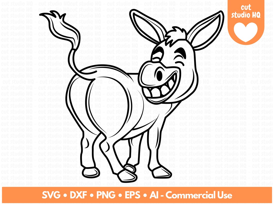 Esel SVG, Esel Png, Esel Dxf, Esel Eps, Esel Vektor Datei, Cricut - Etsy.de