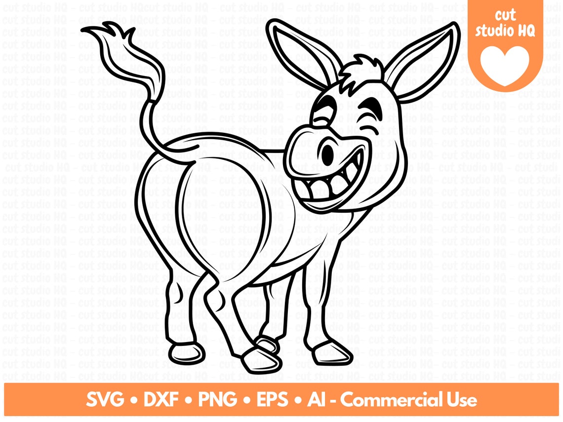 Donkey Svg Donkey Png Donkey Dxf Donkey Eps Donkey Vector - Etsy Canada