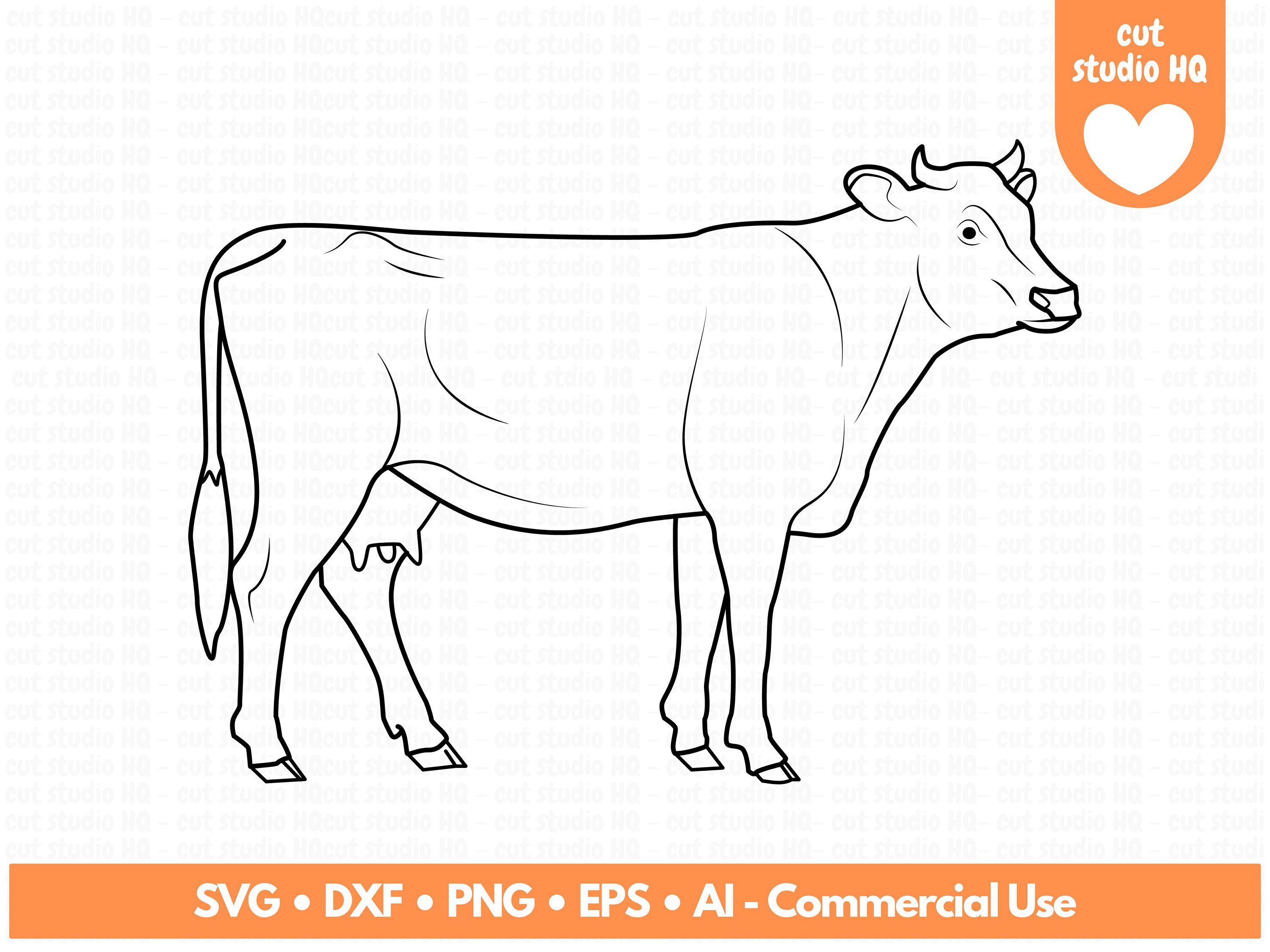Cow Svg Cow Silhouette Cow Clipart Cow Cut File Cow Design Svg Cow ...