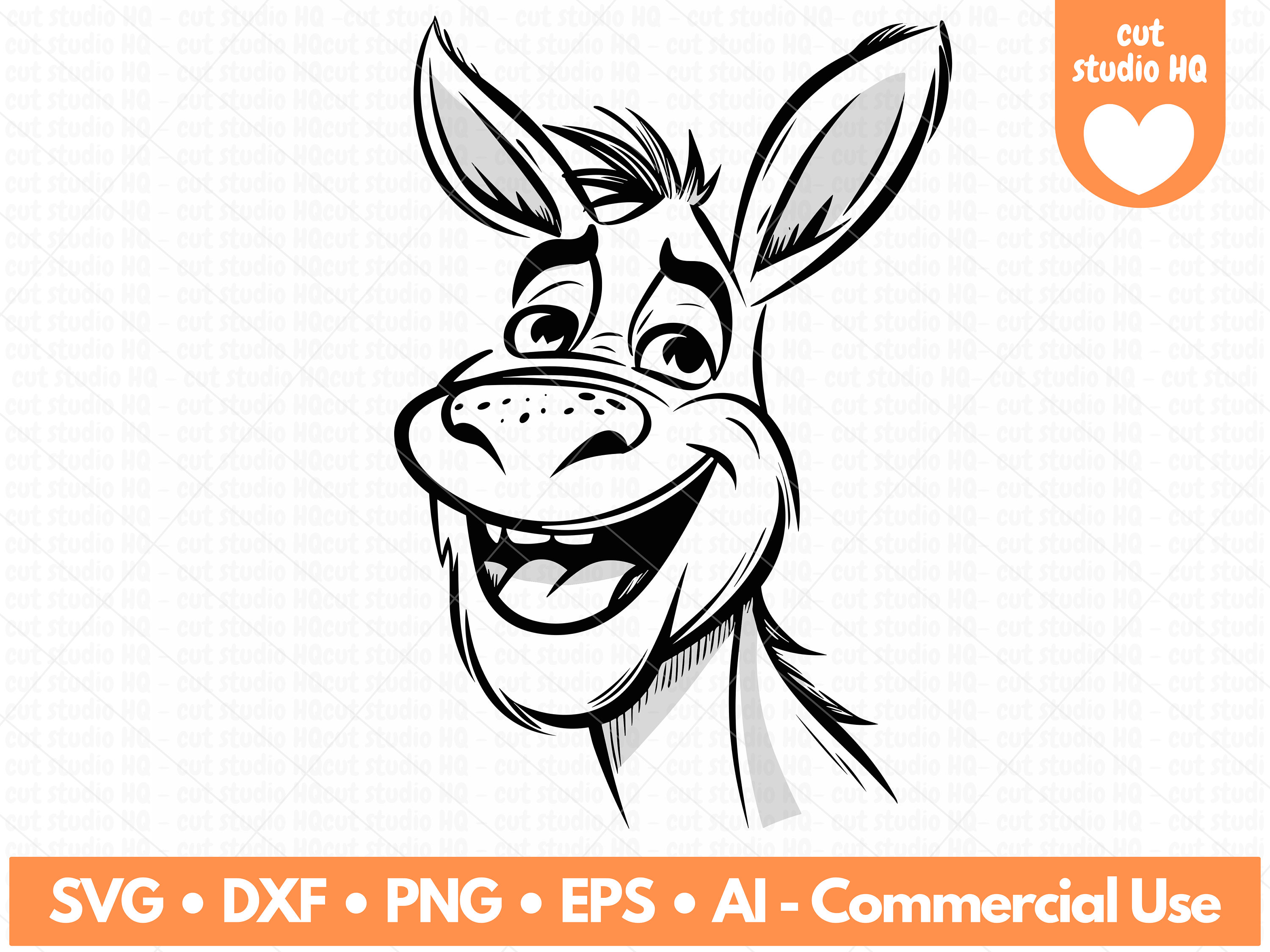 Donkey Svg, Donkey Png, Donkey Dxf, Donkey Eps, Donkey Vector, Cricut ...
