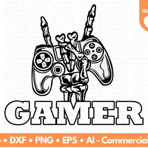 Gamer Skeleton SVG, Gamer Skeleton Png, Gamer Skeleton Dxf, Gamer ...