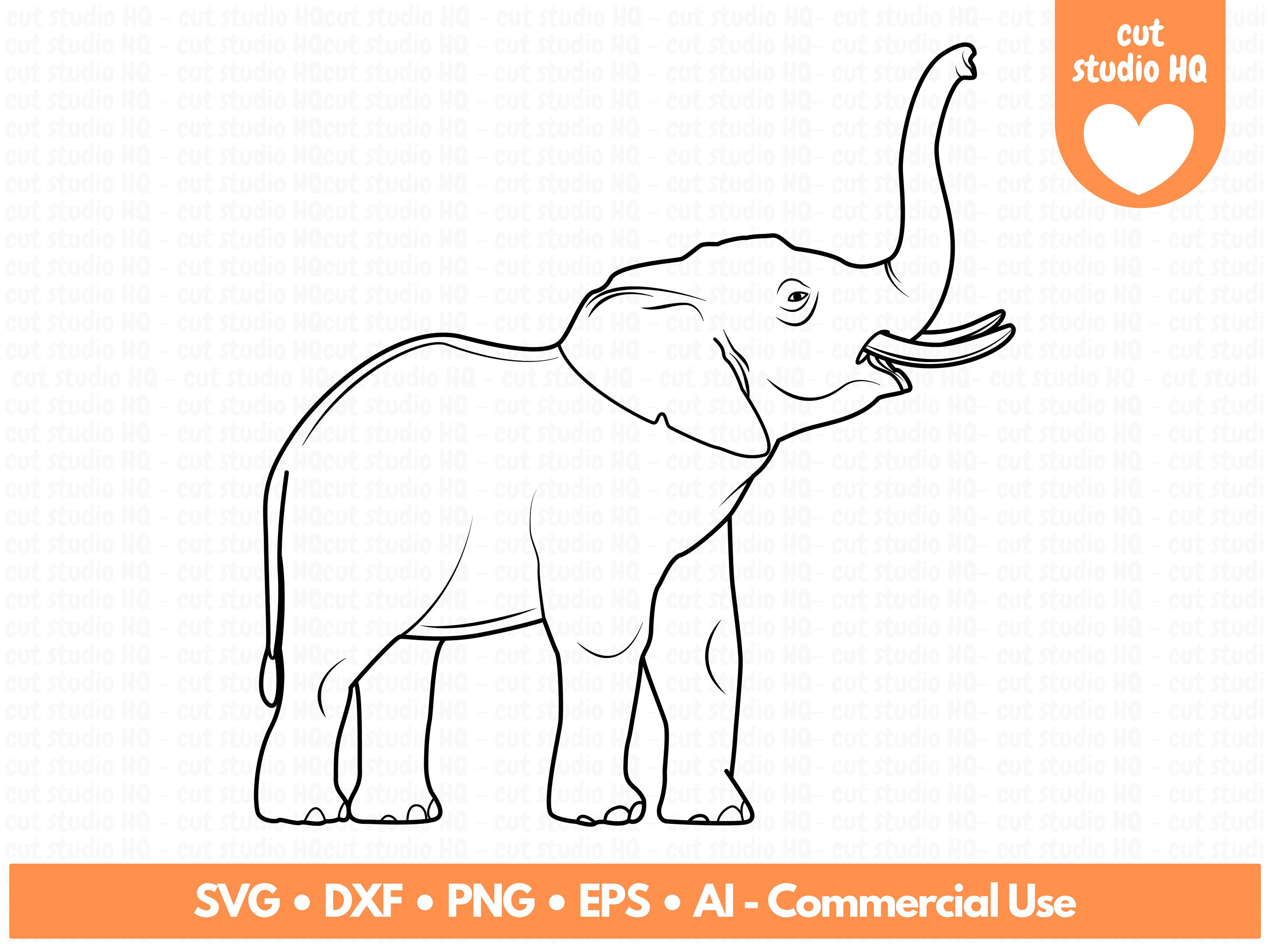 Elephant SVG, Elephant Png, Elephant Dxf, Elephant Eps, Elephant Vector ...