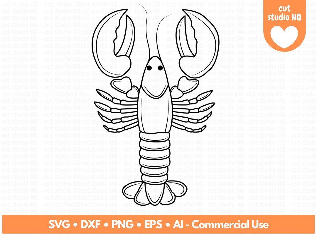 Lobster SVG, Lobster Png, Lobster Dxf, Lobster Eps, Lobster Vector File ...