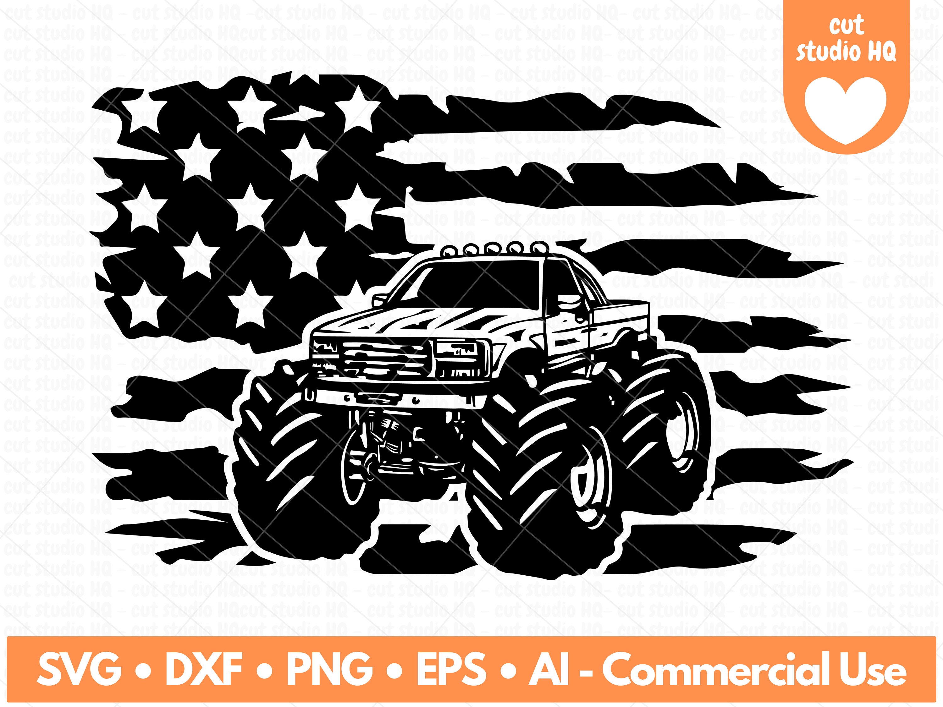 Monster Truck SVG Monster Truck Png Monster Truck Dxf - Etsy