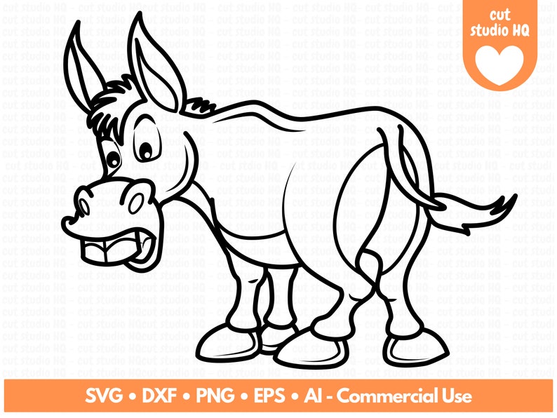 Burro SVG, Burro Png, Burro Dxf, Burro Eps, Archivo vectorial de burro ...