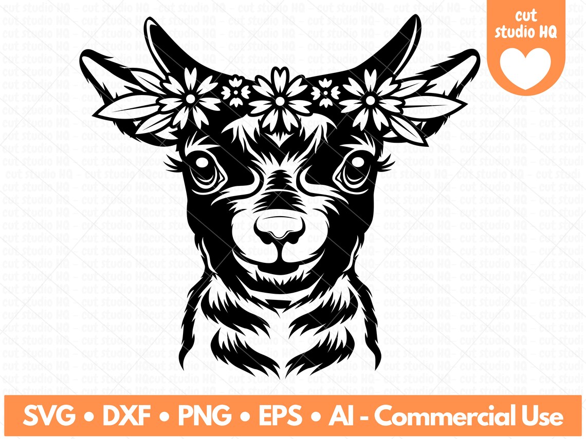 Nubian Show Goat Svg File,livestock Svg cutting Template Vector Art ...