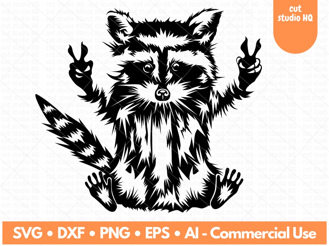 Raccoon SVG, Raccoon Png, Raccoon Dxf, Raccoon Eps, Raccoon Vector File ...