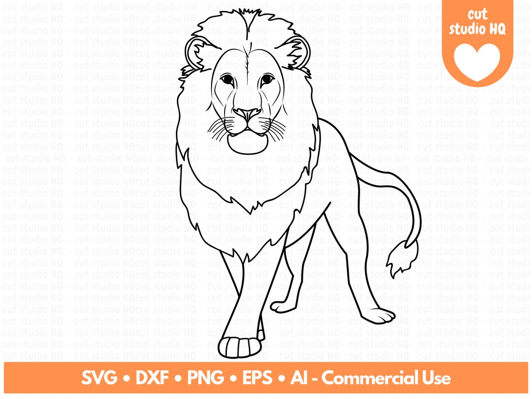 Lion SVG, Lion Png, Lion Dxf, Lion Eps, Lion Vector File, Cricut - Etsy