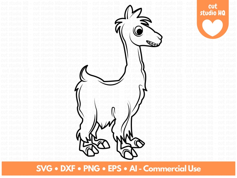 Lama SVG Love SVG Digital Clipart PNG Dxf Eps Pdf - Etsy México