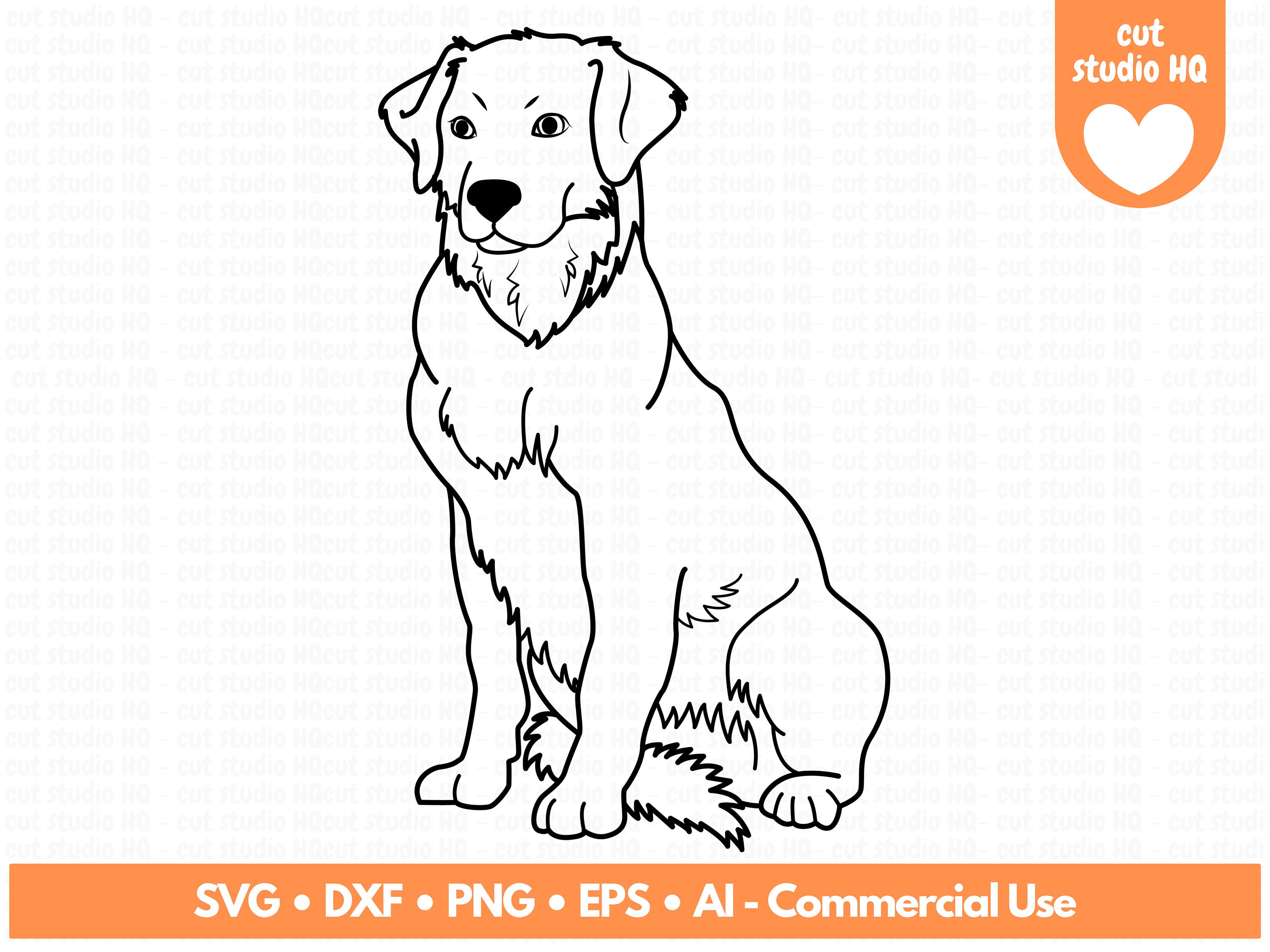 Labrador SVG, Labrador Silhouette in Black, DXF, PNG, Jpg, Cut File ...